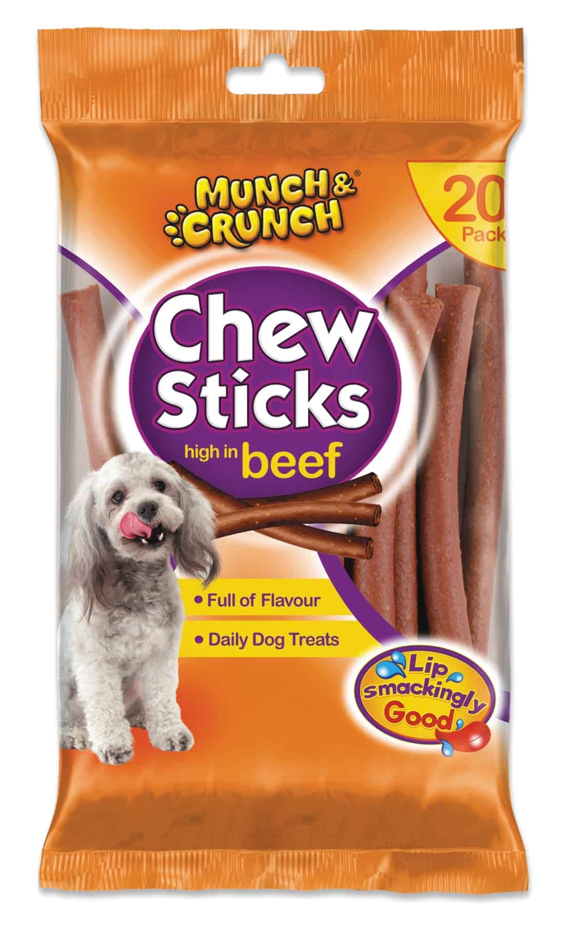 Munch & Crunch Chew Sticks Beef 20 Pack